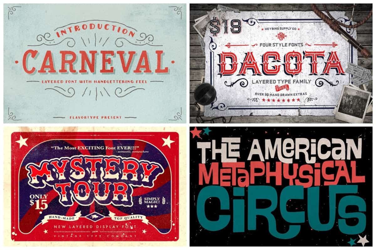 24 Cool Vintage Circus Fonts | HipFonts