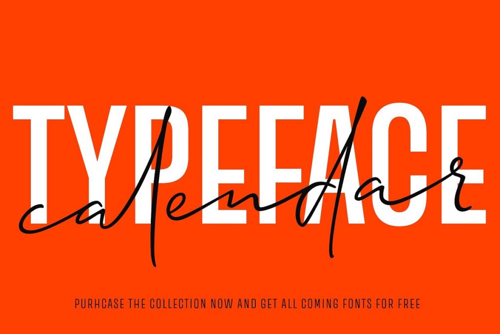 2019 Calendar Typeface - a Growing Bundle with a New Font Every Month ...