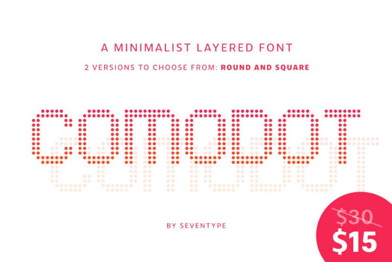 18 Exquisite Dot Fonts That Will Your Designs From Dull To Fun | HipFonts