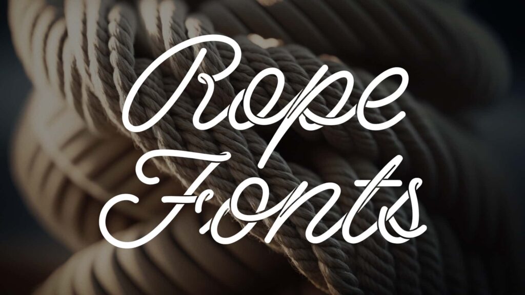 11 Practical Rope Fonts Perfect For Cowboy or Nautical Themes | HipFonts