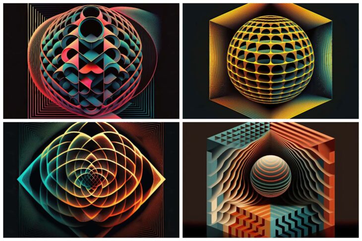Sphere Spectrum: 24 Vibrant Geometric Sphere Illustrations in 6K | HipFonts