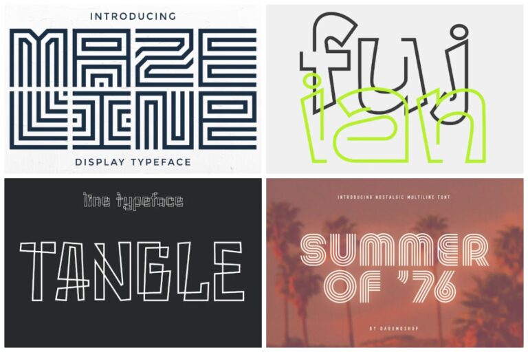 18 Best Line Fonts That Will Get Your Designs Noticed | HipFonts