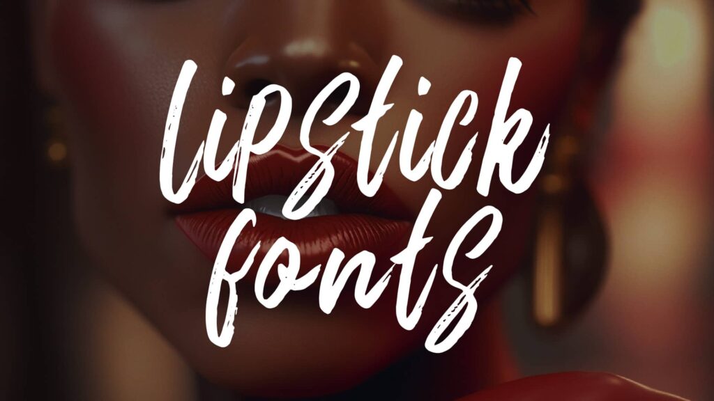9 Sexy Lipstick Fonts that are Both Beautiful and Useful | HipFonts