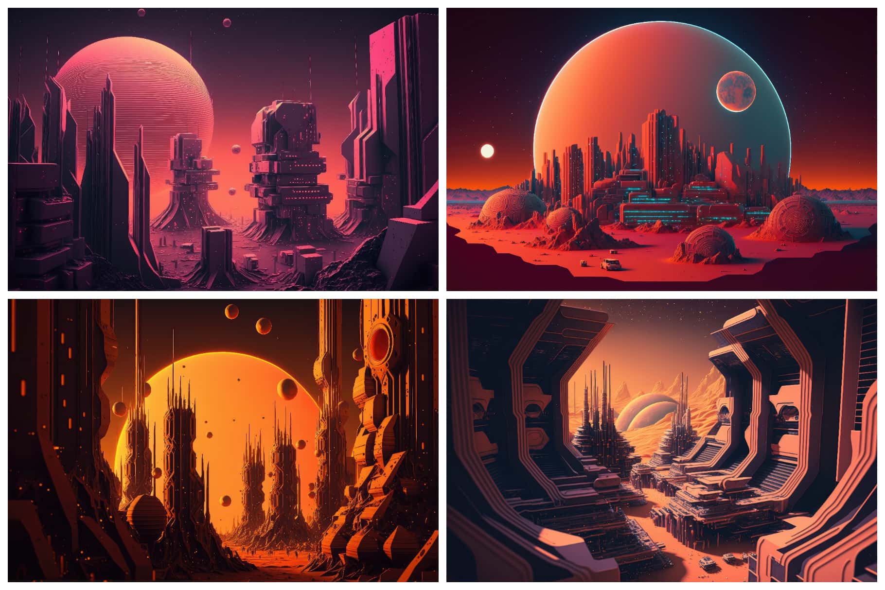 Martian Horizons: 24 Futuristic Cityscapes on Planet Mars | HipFonts
