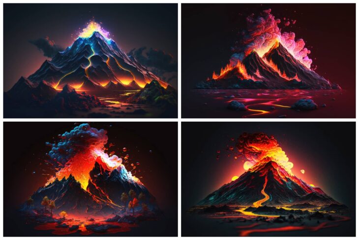 16 Moody Volcano Illustrations in Magical 6K Resolution | HipFonts