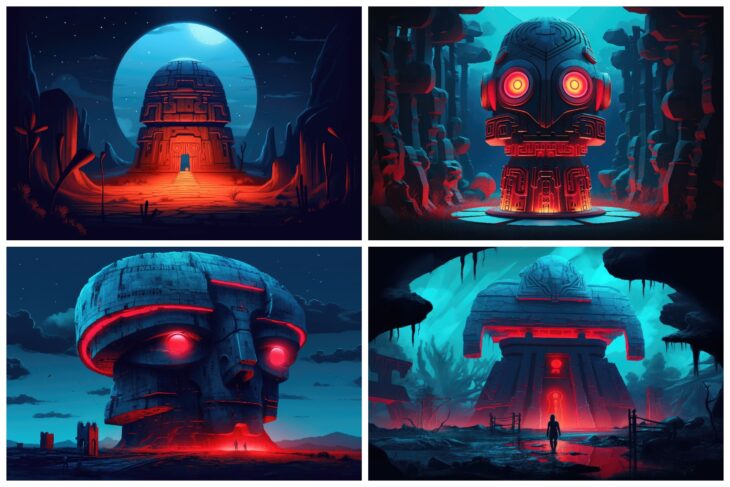 20 Monolithic Stone Illustrations | HipFonts