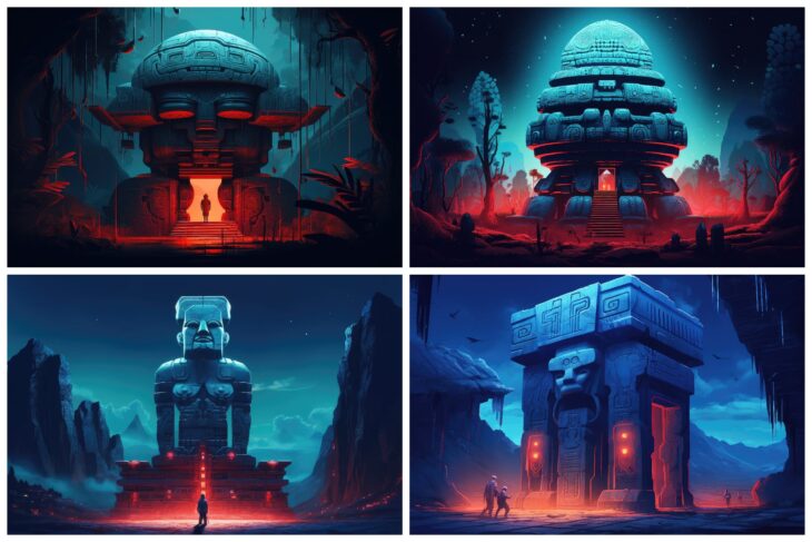 20 Monolithic Stone Illustrations | HipFonts