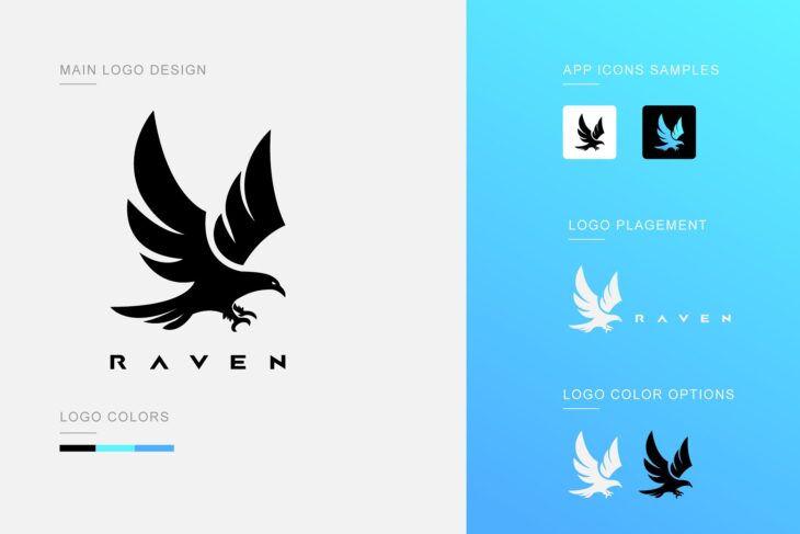 20 Modern Raven Logos To Give Your Brand A Modern Edge | HipFonts