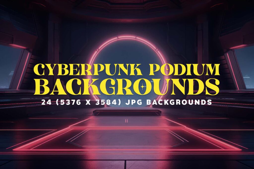24 Cyberpunk Podium Backgrounds | HipFonts